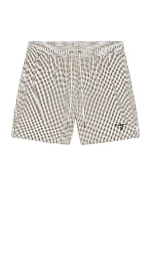 Barbour Gingham Seersucker Swim Short - Olive