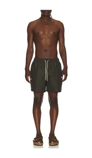 Barbour Water Reactive Tartan Swim Short - Olive