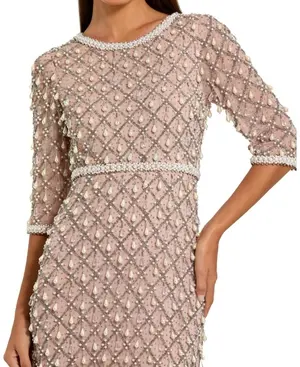 Mac Duggal Petite Embellished Evening Gown