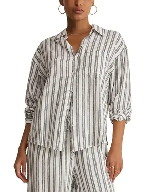 Z Supply Striped Button Up Shirt - White