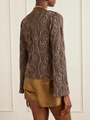 SARA CRISTINA Arena Textured Knitted Cardigan