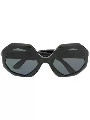 Gucci Geometric-frame Sunglasses - Black