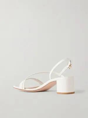 GIANVITO ROSSI Betsey 45 Leather Sandals - Neutrals