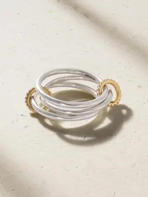 SPINELLI KILCOLLIN Solarium Sterling, 18-karat Gold And Diamond Ring - Silver