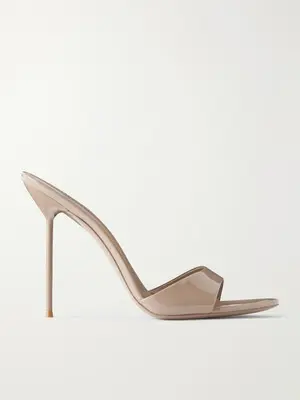 Paris Texas Lidia 105 Patent-leather Mules - Brown