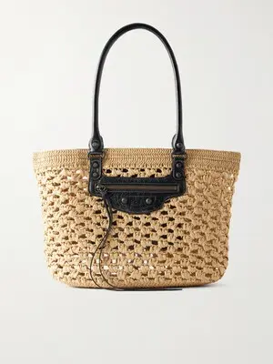 Balenciaga Le City Raffia Tote Bag - Neutrals