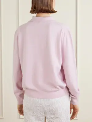 RÓHE Wool-blend Polo Sweater - Pink