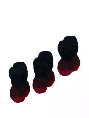 Zegna Geometric-pattern Invisible Socks - Blue