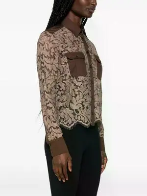 PENNYBLACK Lace-overlay Panelled Shirt