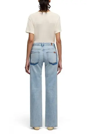 7 For All Mankind Calie Mid-rise Straight Leg Jeans
