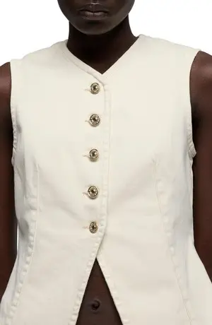 7 For All Mankind Denim Vest - Moondust