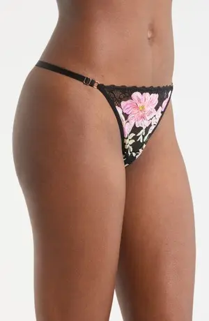 KILO BRAVA Floral Embroidered G-string - Printed Primrose