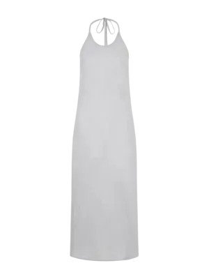 JAMES PERSE Linen Midi Halterneck Dress