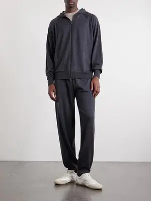 John Smedley Carty Merino Wool Zip-up Hoodie - Gray