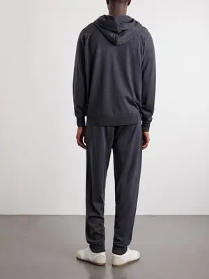 John Smedley Carty Merino Wool Zip-up Hoodie - Gray