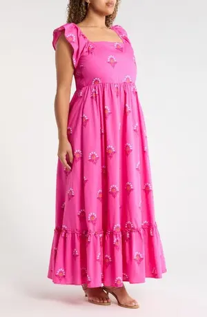 SUGARLIPS Scarlett Floral Mazy Cotton Maxi Dress