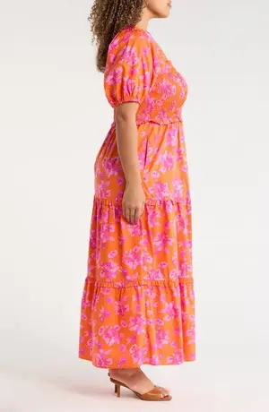 SUGARLIPS Floral Cotton Maxi Sundress