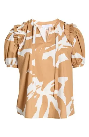 SUGARLIPS Abstract Tie Neck Top