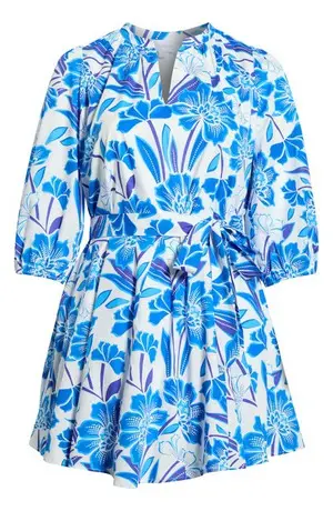 SUGARLIPS Iva Floral Print Balloon Sleeve Mini Dress