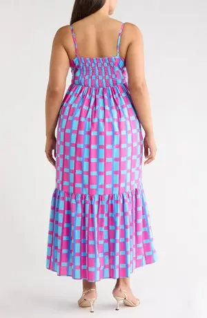 SUGARLIPS Brush Cabana Flowy Maxi Dress