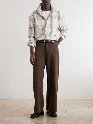 THE ELDER STATESMAN Wide-leg Organic Jeans - Brown