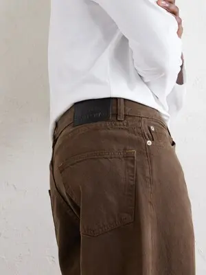 THE ELDER STATESMAN Wide-leg Organic Jeans - Brown