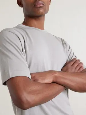 John Smedley Lorca Slim-fit Sea Island Cotton T-shirt - Gray
