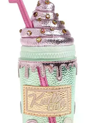 Kurt Geiger Crystal-embellished Pouch Key Ring - Green