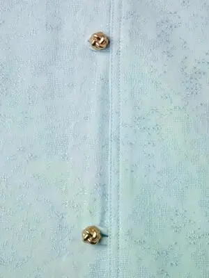 Shanghai Tang Jacquard-effect Blouse - Blue