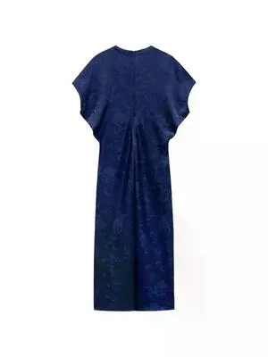 Shanghai Tang Jacquard Midi Dress