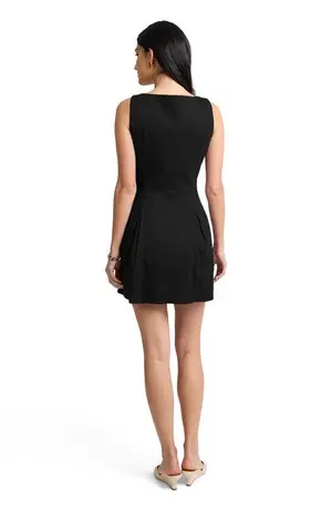 Onia Boatneck Button-front Dress - Black