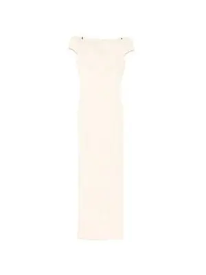 Solace London Kyra Off-the-shoulder Maxi Dress - Neutrals