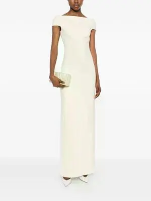 Solace London Kyra Off-the-shoulder Maxi Dress - Neutrals