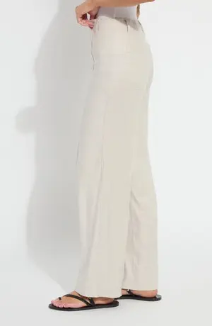 Lyssé Gabriela High-waist Linen-blend Pants