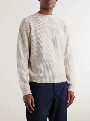 John Smedley Bill Nighy Cashmere And Wool-blend Sweater
