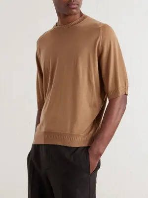 John Smedley Bill Nighy Knitted Merino Wool T-shirt