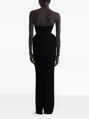 MUGLER Velvet Gown - Black