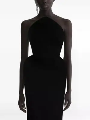 MUGLER Velvet Gown - Black