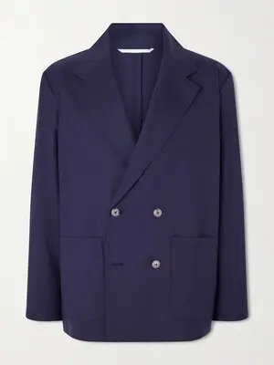 De Bonne Facture Double-breasted Wool Suit Jacket