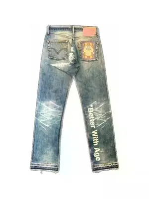 BETTER WITH AGE Sherry Graphic-print Jeans - Blue