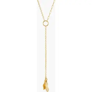 YOJ Lasa Lariat Mix Chain Necklace - Gold