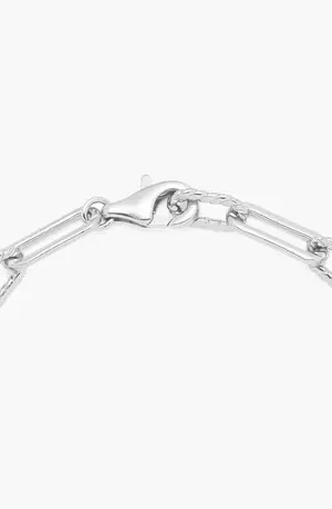 YOJ Oto Rope Detail Chain Bracelet In Plated Metal