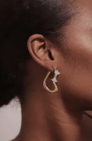 YOJ Calino Hoop Earrings With Floral Accents
