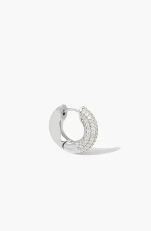 YOJ Pave Crystal Huggie Hoop Earring