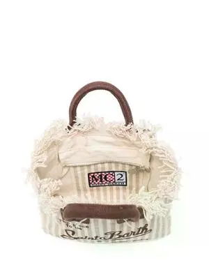 MC2 SAINT BARTH Mini Vanity Striped Tote - Neutrals