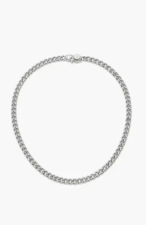 YOJ Forge Curb Chain Necklace - Silver