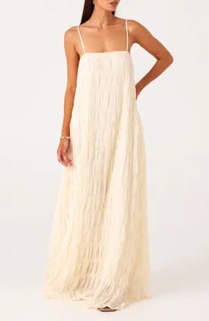 SNDYS. Louisiana Smock Maxi Dress - Shell