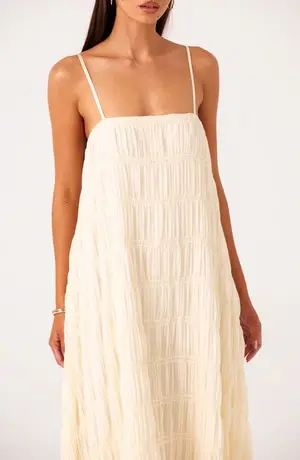 SNDYS. Louisiana Smock Maxi Dress - Shell