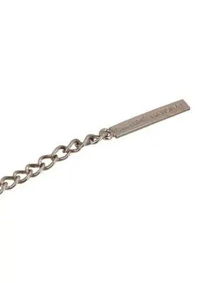 Costume National Hammered-effect Square-link Necklace