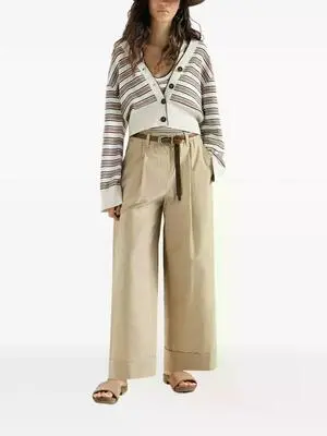 Brunello Cucinelli Striped Cotton Knit Top